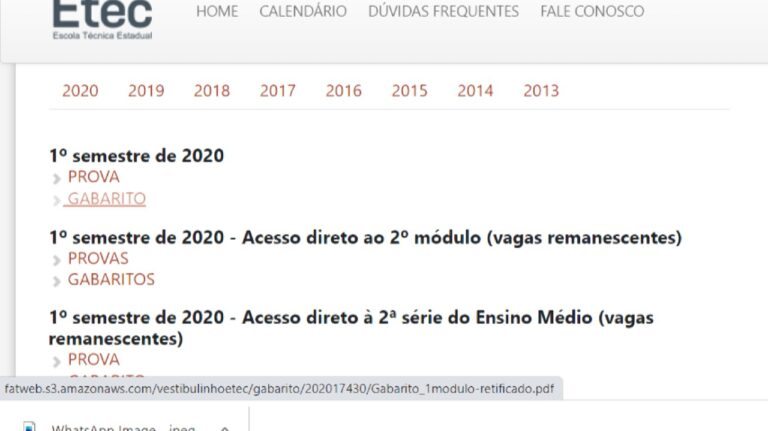 Gabarito ETEC 2023: Respostas das Questões e Resultado da Prova