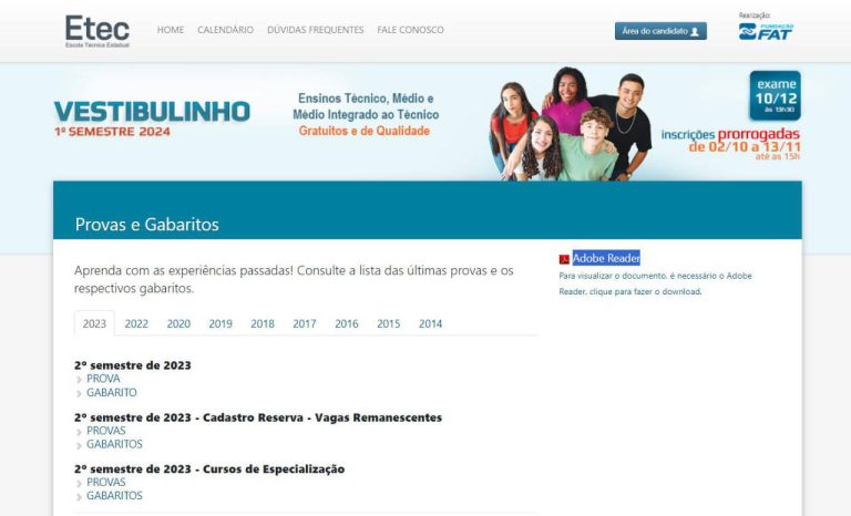 Provas Anteriores da ETEC Ensino Médio: Acesse!
